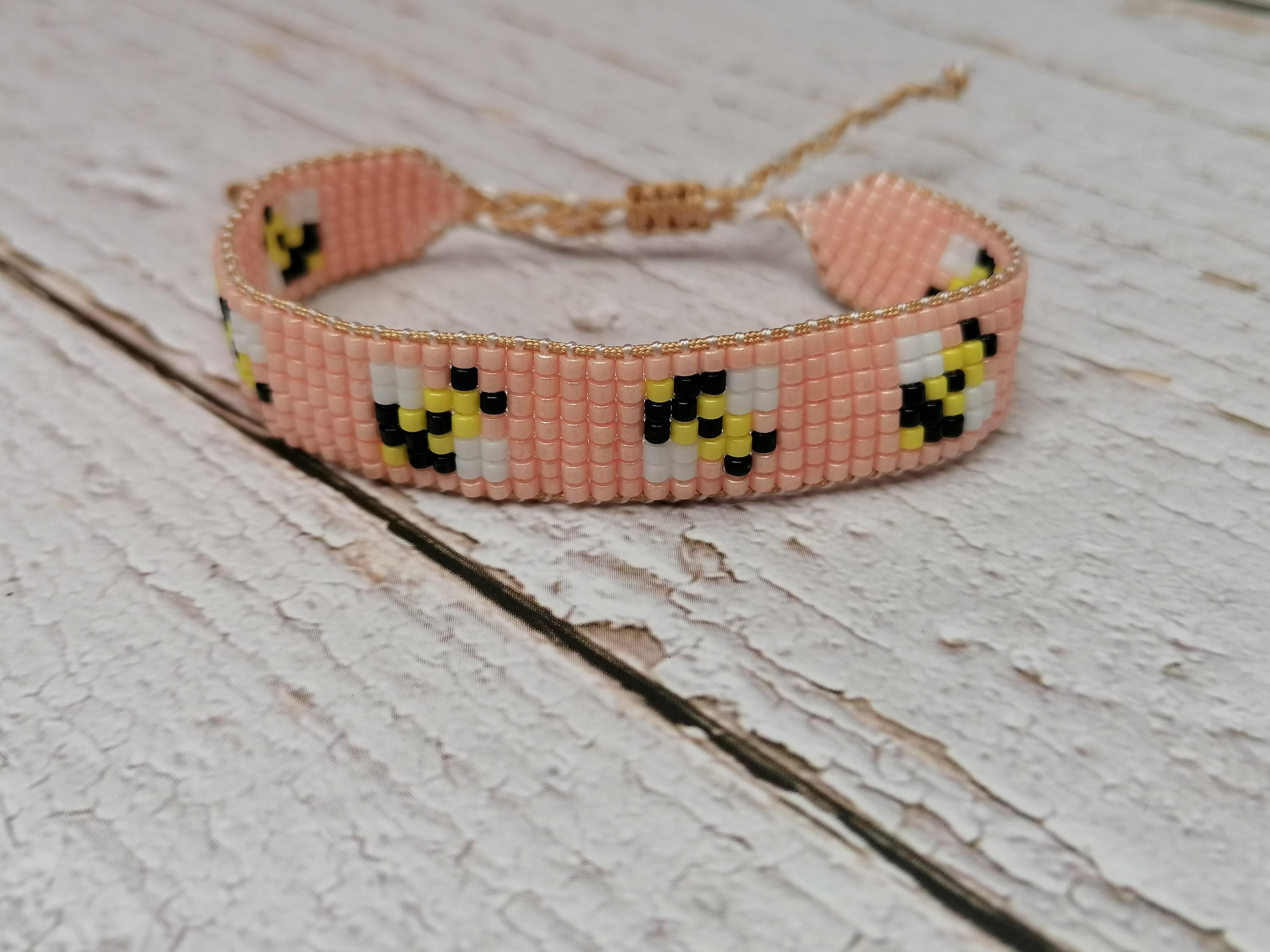 Handmade Miyuki Bee Bracelet, Bead Loom Bracelet, Friendship Bracelet ...