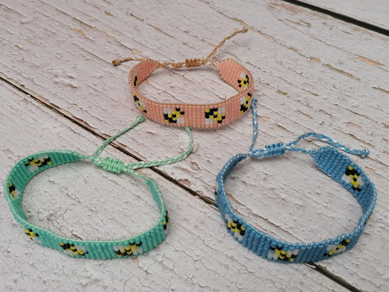 Handmade Miyuki Bee Bracelet, Bead Loom Bracelet, Friendship Bracelet ...
