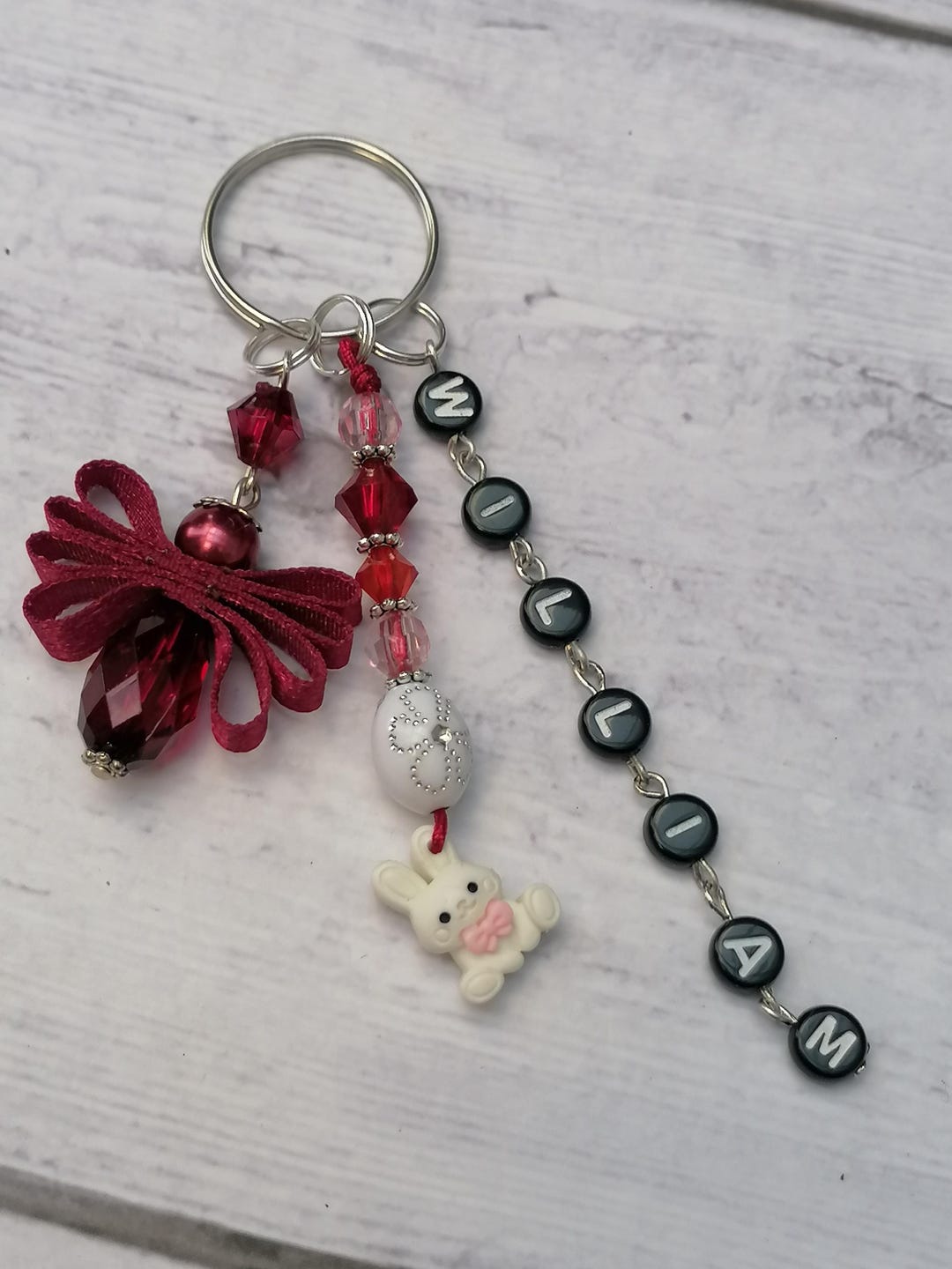 Personalised Name Keyring, Hares Keychains, Bunny Keychains, Rabbit ...