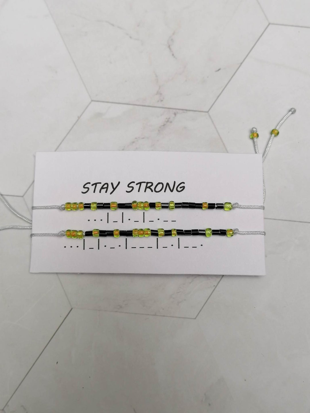 Stay Strong Morse Code Bracelet, Gift, Strong Morse Bracelet - Etsy