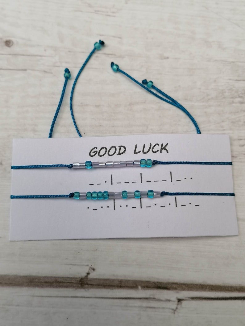 Morse Code Bracelet, Good Luck Morse Code Bracelet, Gift - Etsy