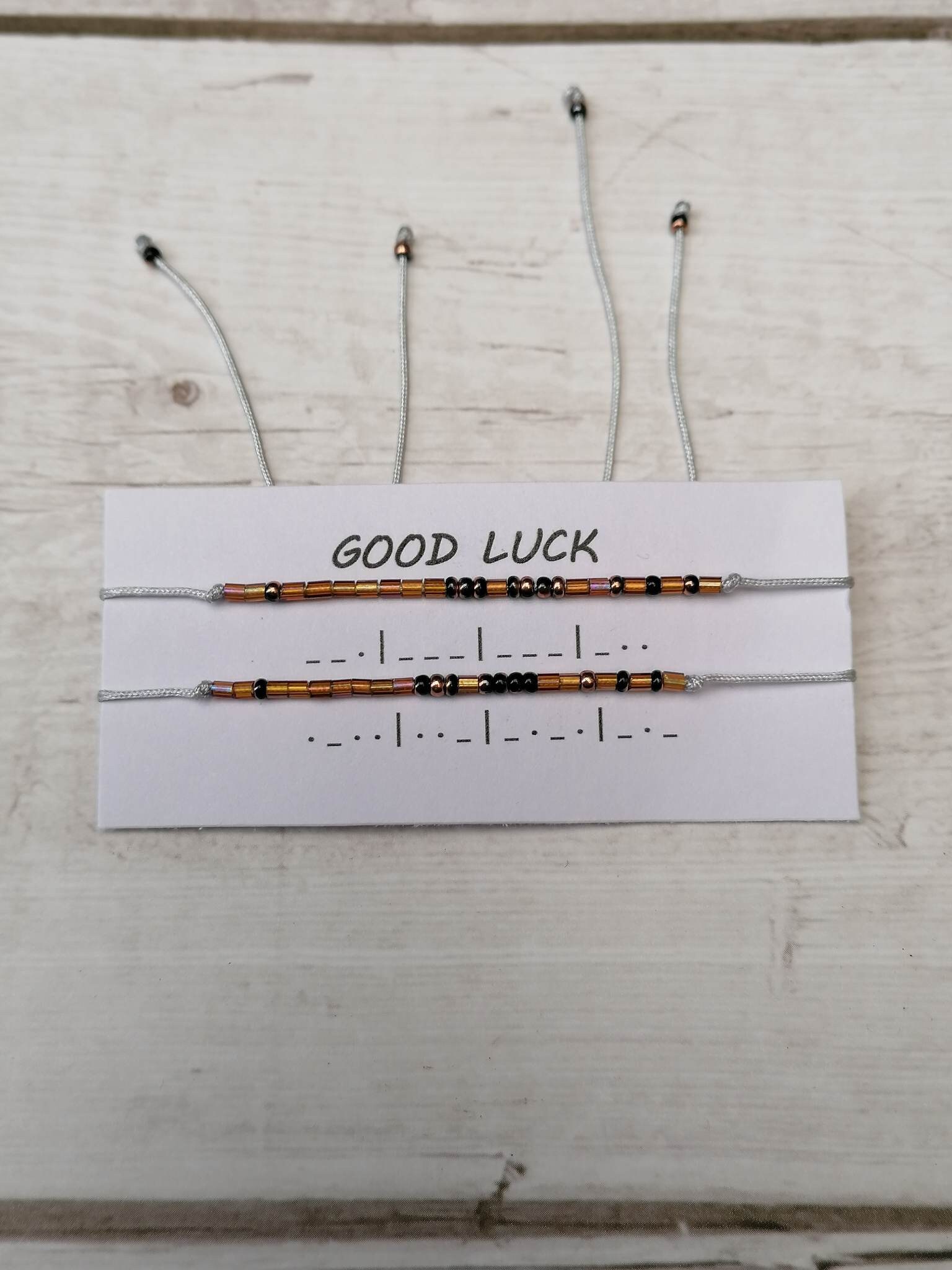 Morse Code Bracelet, Good Luck Morse Code Bracelet, Gift - Etsy