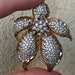 Exquisite Gold Plate Rhinestone Flower D'orlan Brooch Pin - Etsy