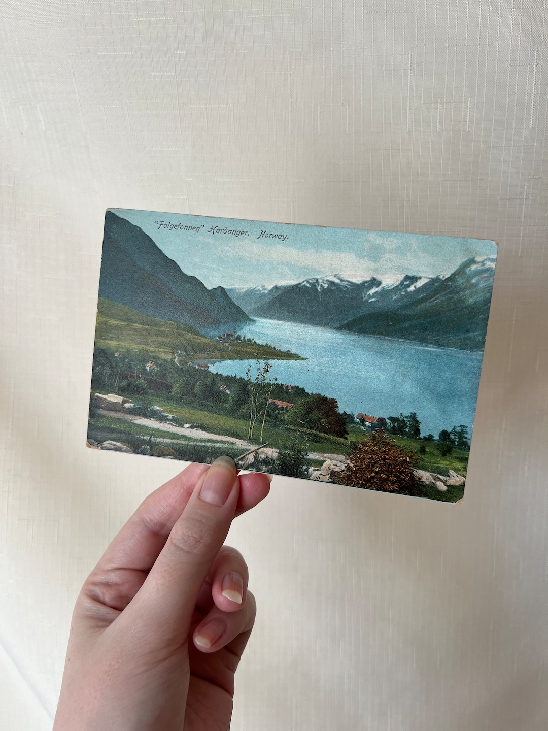 Antique Printed Postcard From the 1910s, Colorful Norwegian Scene, With ...