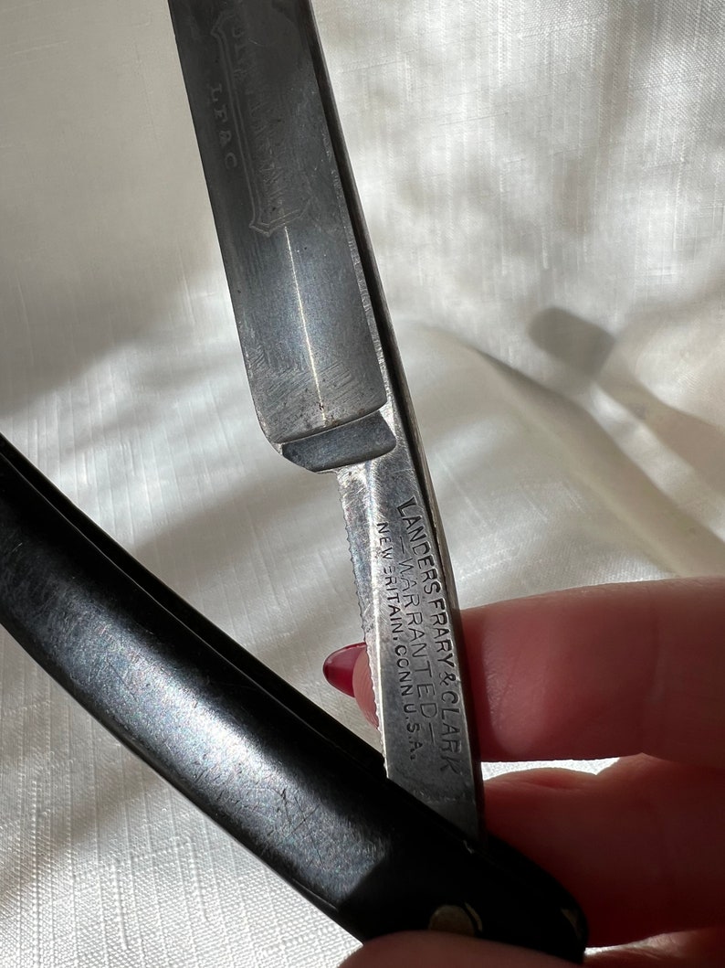 Antique 1920s Straight Razor Stamped Lancers, Frary and Clark ...