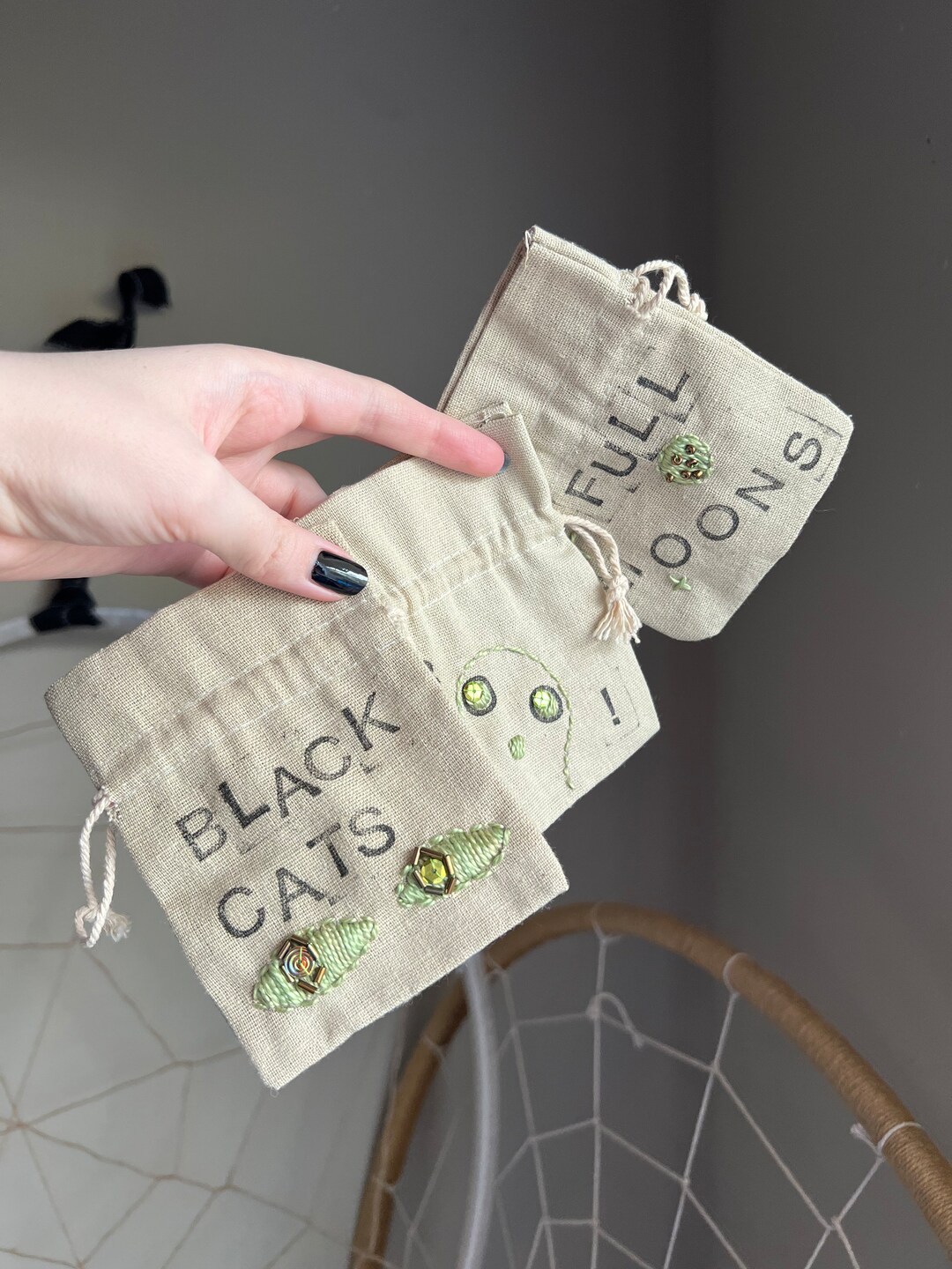 Charming Handmade Pouch Bags With Antique Thread and Beads - Etsy