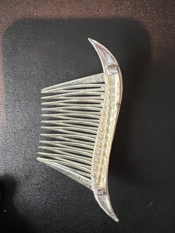 1940s crystal hair comb with original serial number - Gem
