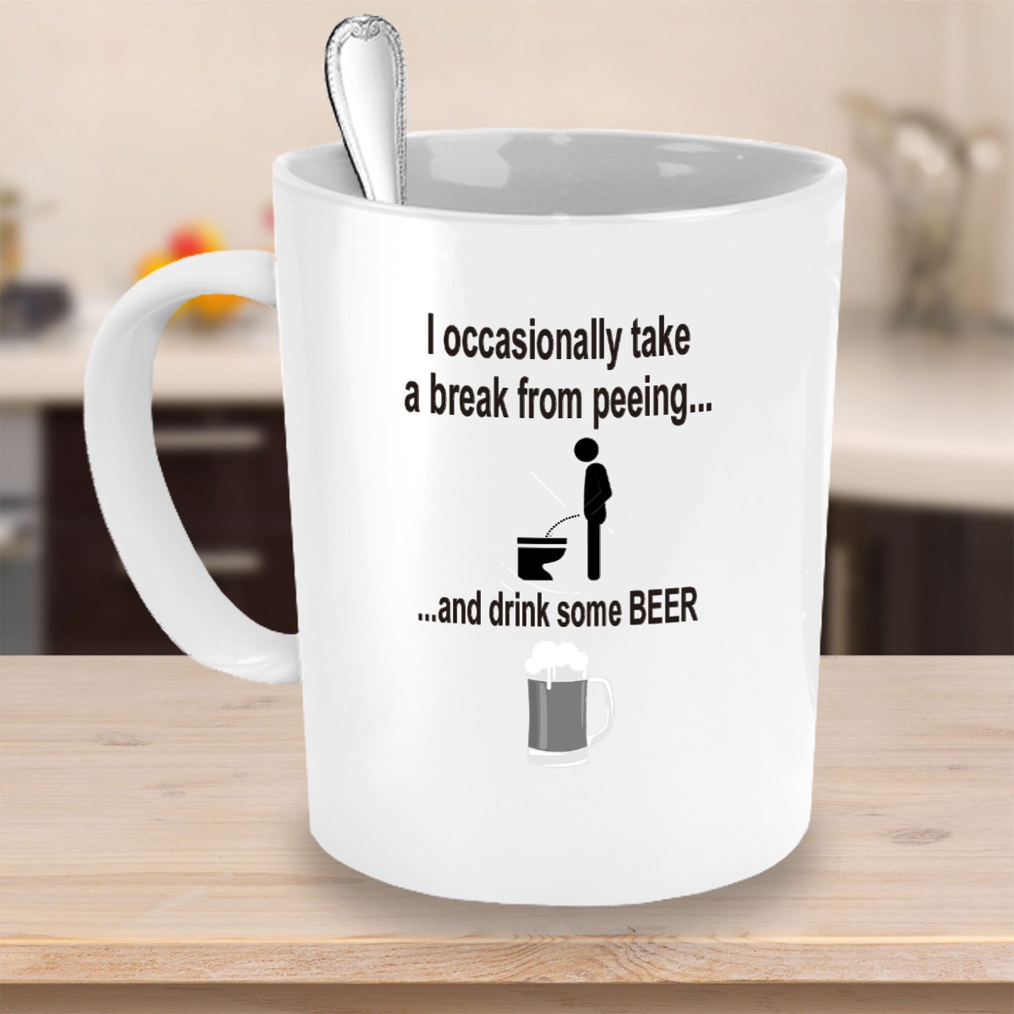 Funny Beer Drinker Mug Break From Peeing - Etsy UK