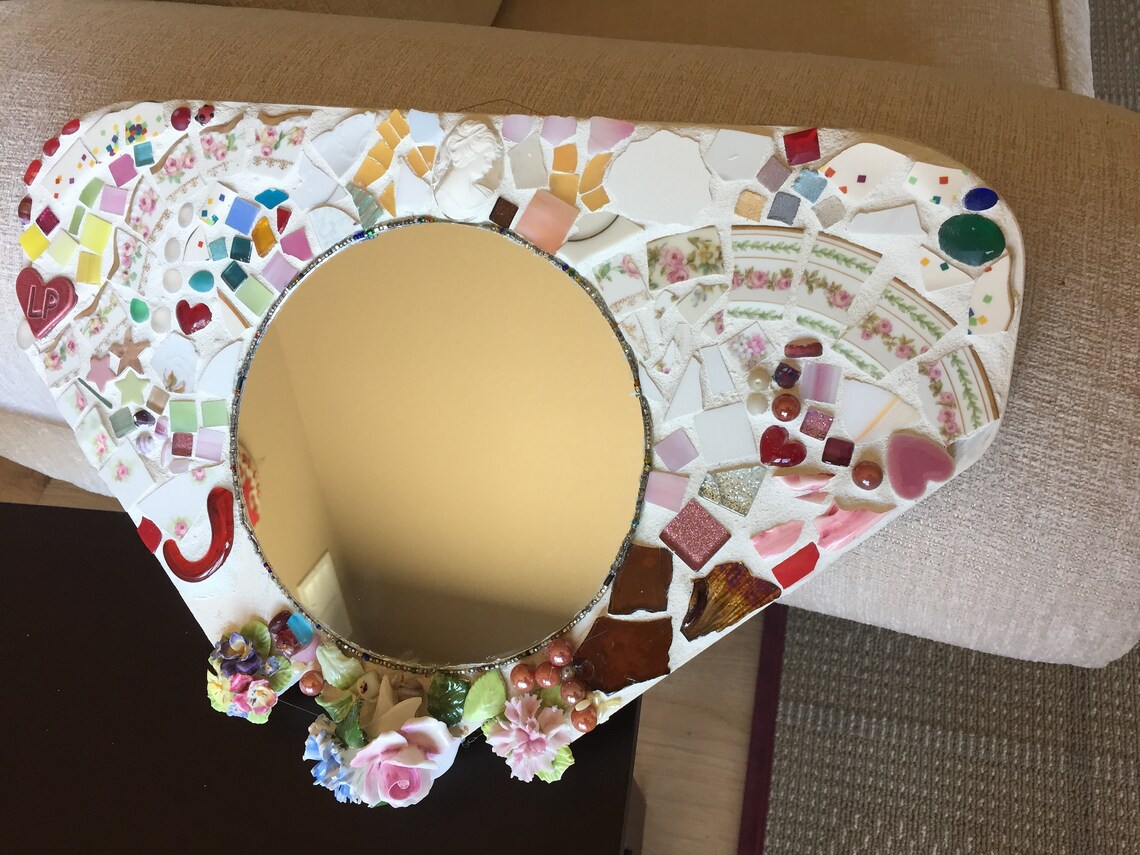 Mosaic Wall Mirror Beautiful Rose Bouquet Free Ground Shipping. I Sell ...