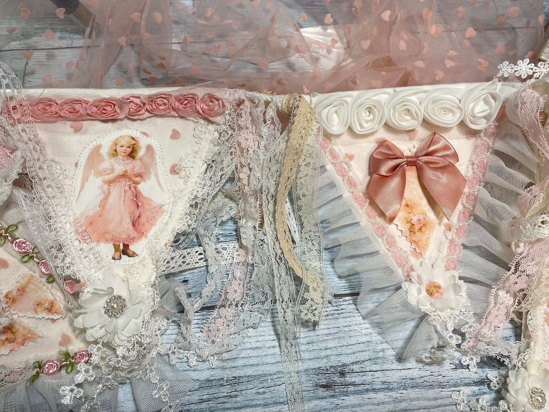 Shabby Chic Angel Pennant Banner - Etsy
