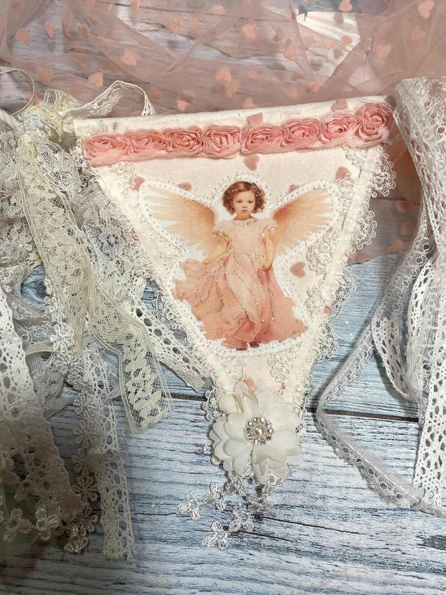Shabby Chic Angel Pennant Banner - Etsy