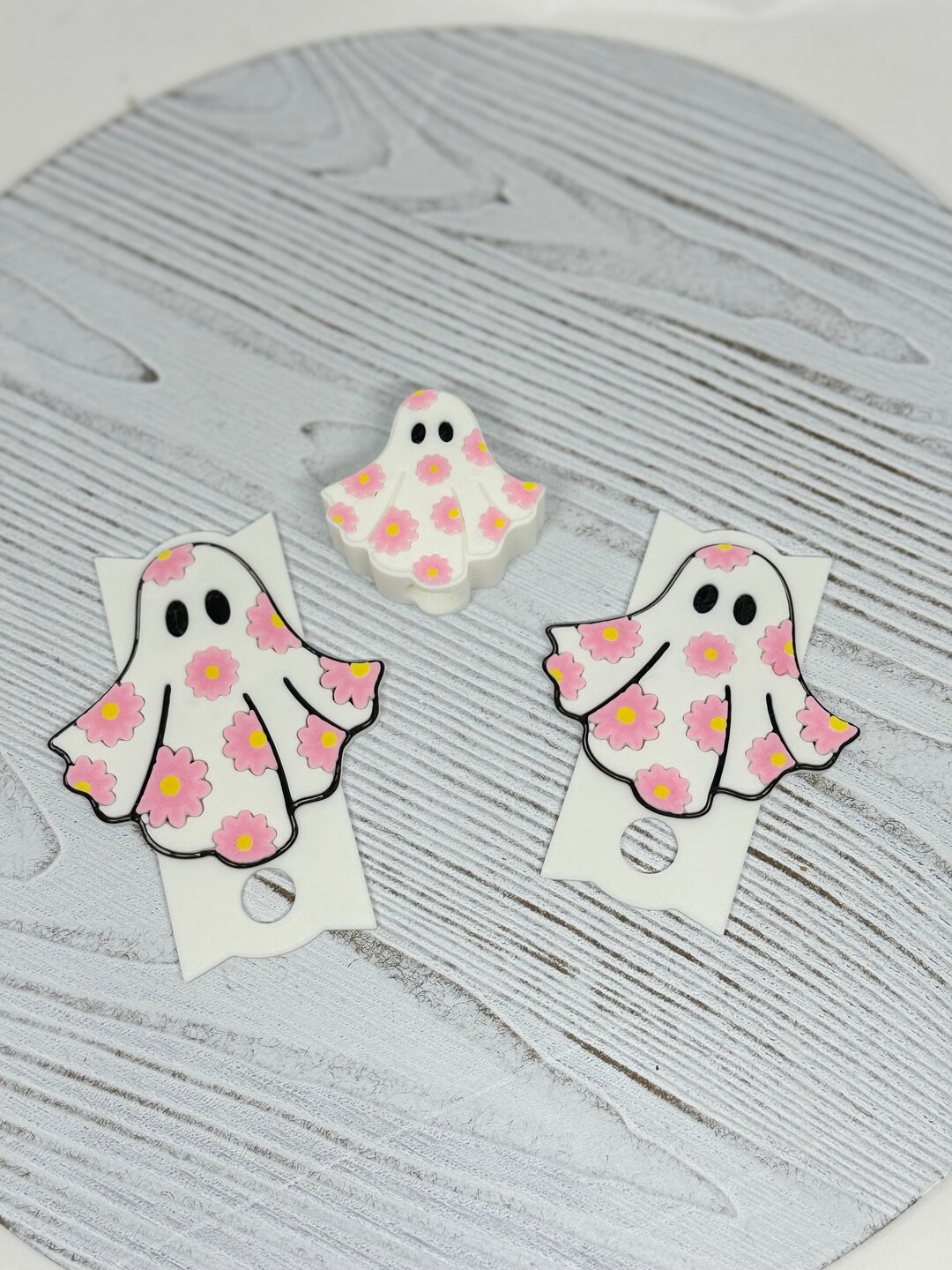 3d Printed Ghost Straw Topper or 30oz & 40oz Straw Plate - Etsy