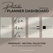 Minimal Aesthetic Planner Dashboard, Printable PERSONAL Size Planner ...