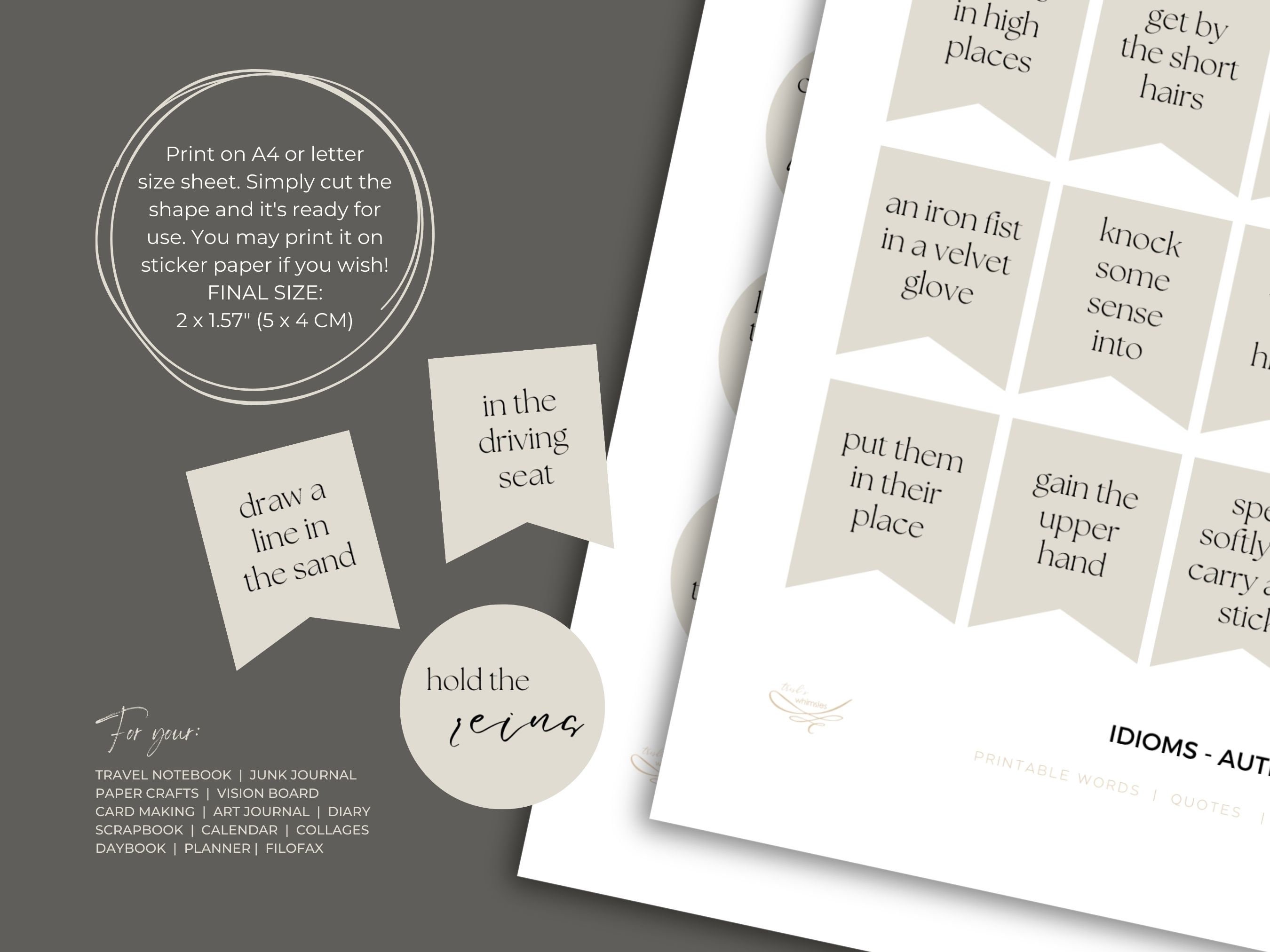 Common English Idioms for Work, Printable Idiomatic Expressions ...