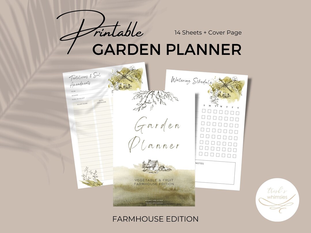 Farmhouse Edition Garden Planner | Printable Vegetable & Fruit Garden ...