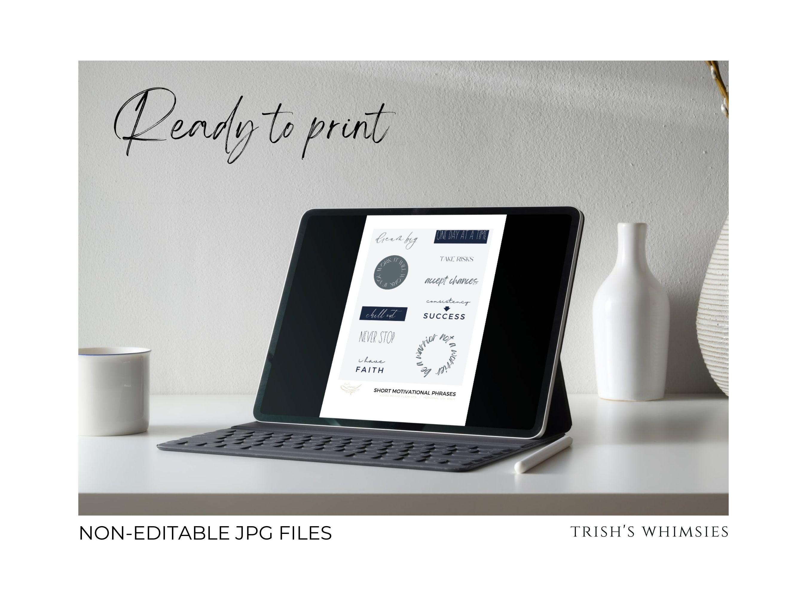 2025 Vision Board Kit; Manifest Board; Printable Visuals; 1010 Pictures ...