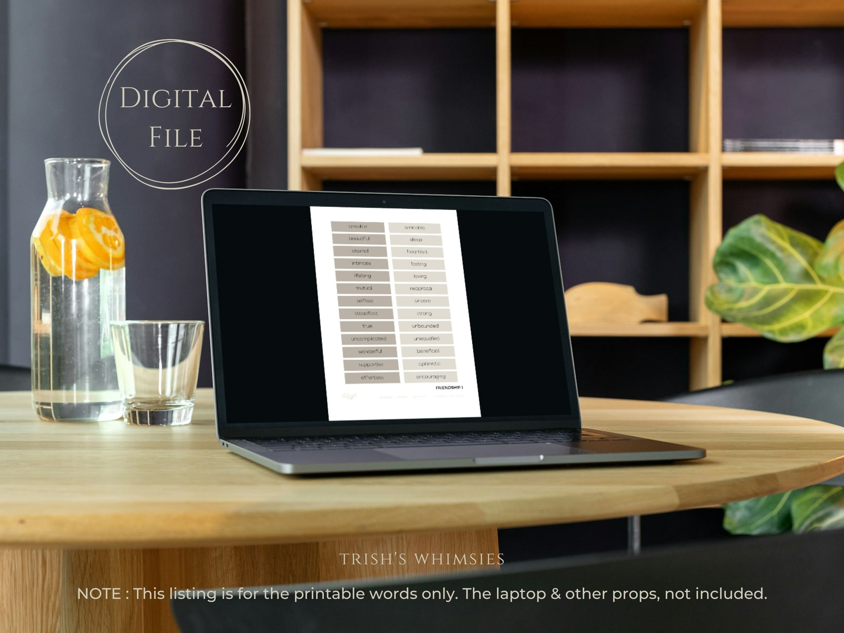 Friendship Words, Printable Journaling Phrases, Junk Journal Words ...