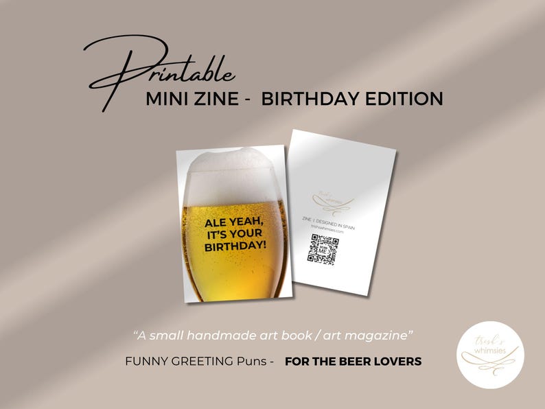 Beer Themed Birthday Card, Funny Puns for Beer Lovers, Real Ale, Craft ...