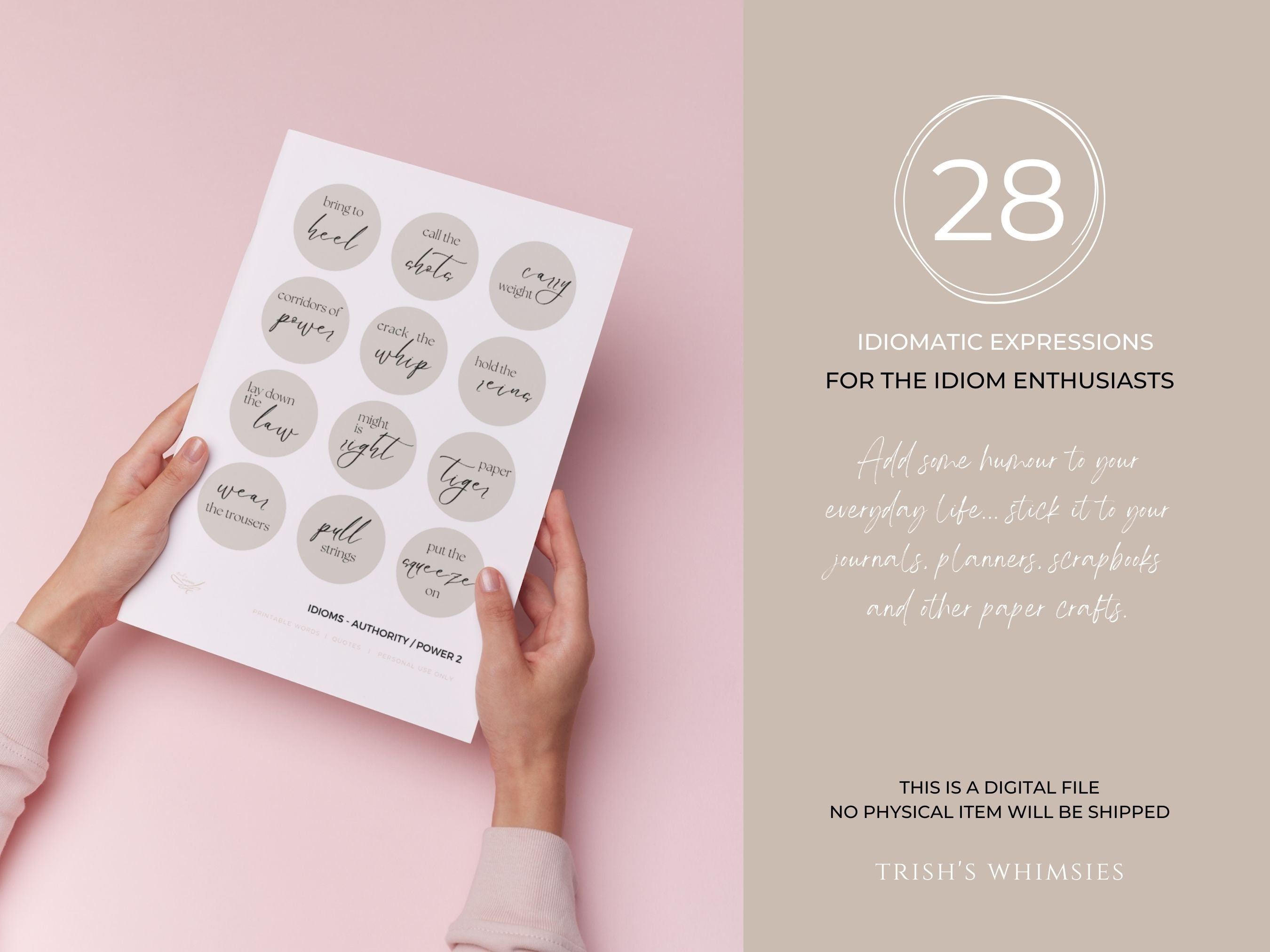 Common English Idioms for Work, Printable Idiomatic Expressions ...