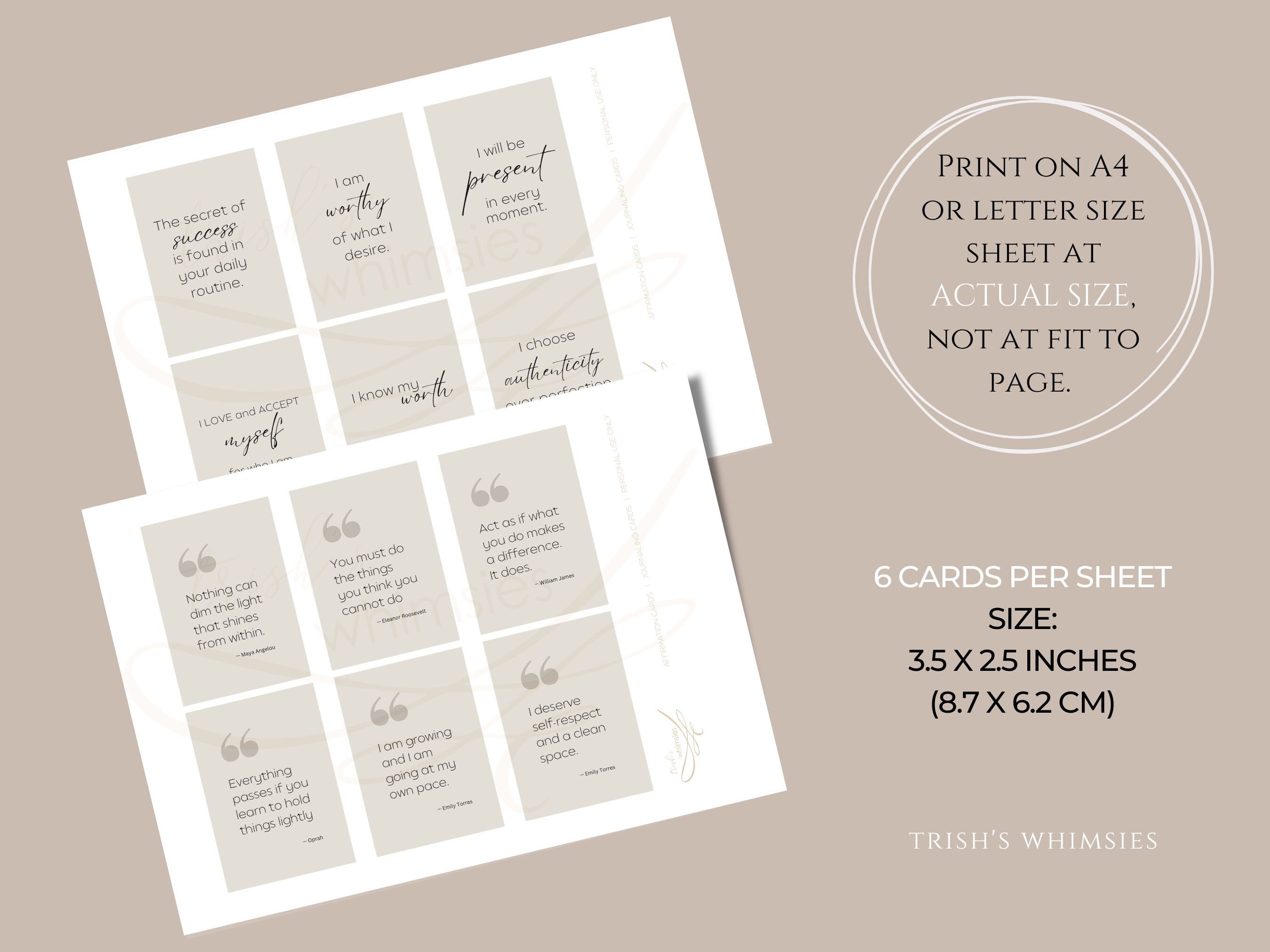 Positive Affirmation Cards Printable, Positive Daily Motivational Cards ...