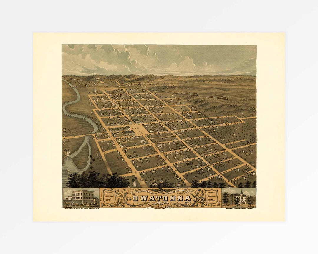 Old Map of Owatonna, Steele County, Minnesota, USA | old Map ...