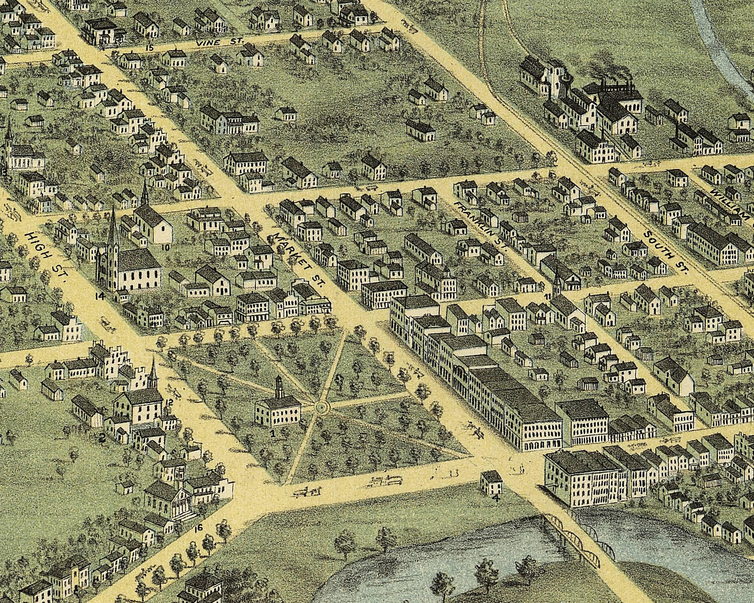 Retro Map of Warren, Trumbull County, Ohio, USA - Etsy