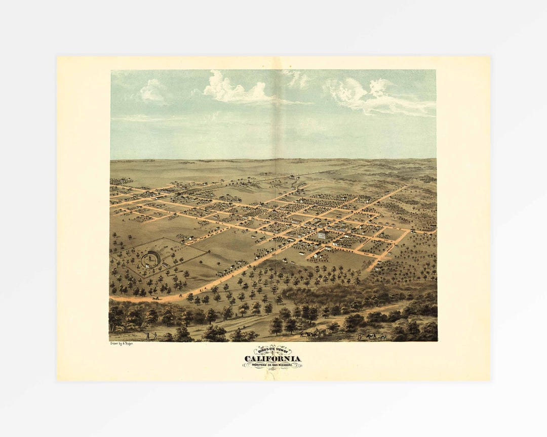 Historic Map of California, Missouri, USA | old Map Reproduction - Etsy