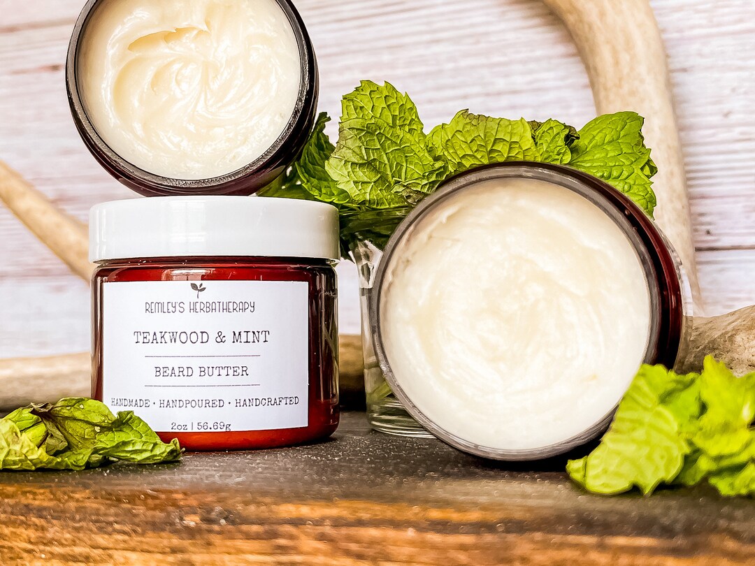 Teakwood & Mint Beard Butter ∙ Deep Hydration for Hair Repair ∙ All ...