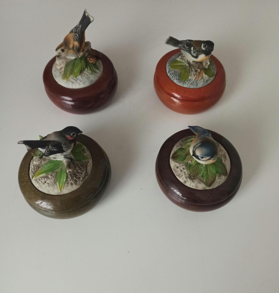 Vintage Bird Music Box, Ardleigh Elliott, Four Seasons, Bird Figurines ...