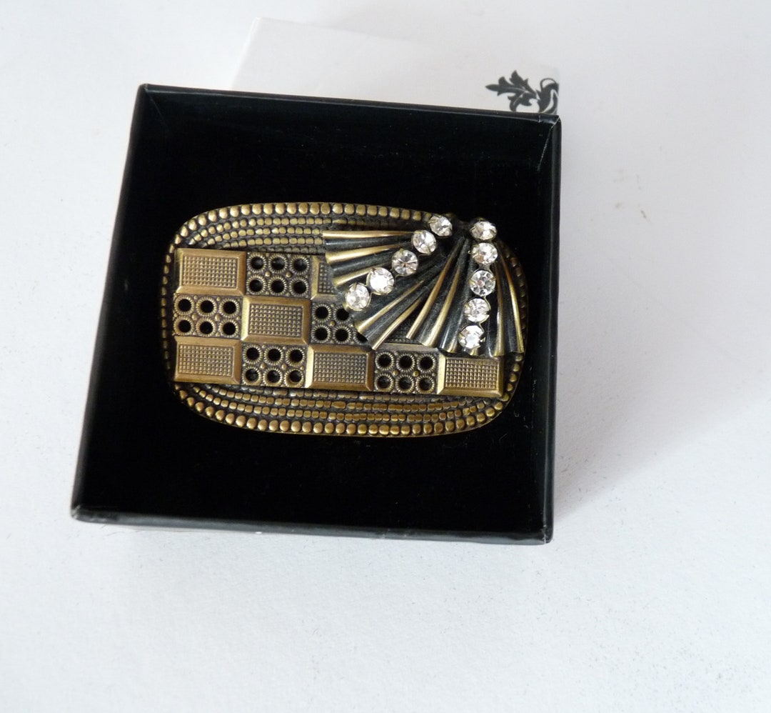 Modernist Design Andreas Daub Brooch, Vintage Metal Gold Brooch - Etsy