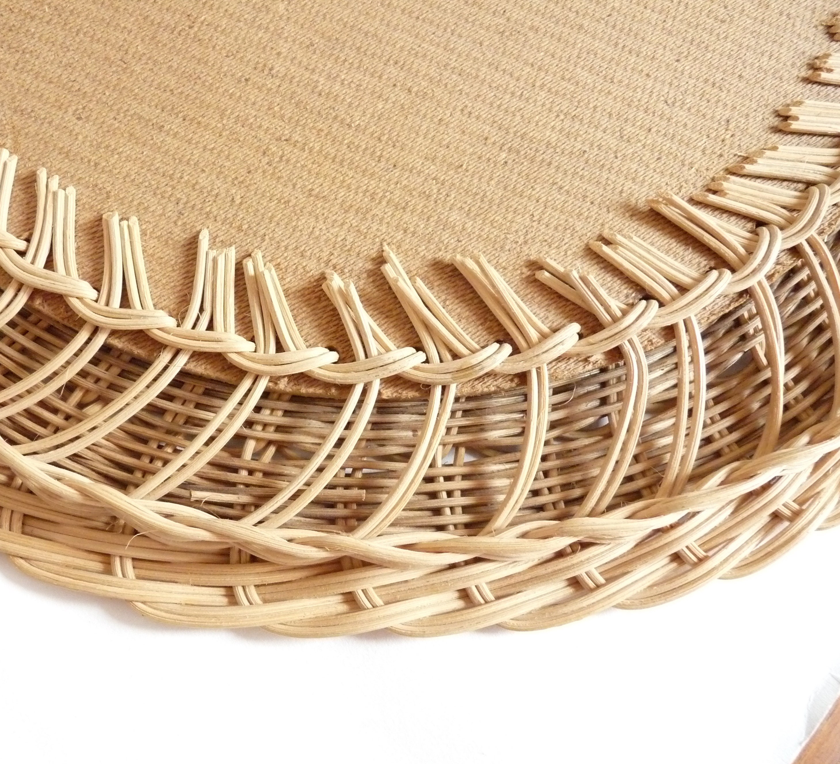 Vintage Wall Round Wicker Frame Round Mirror Round Boho | Etsy