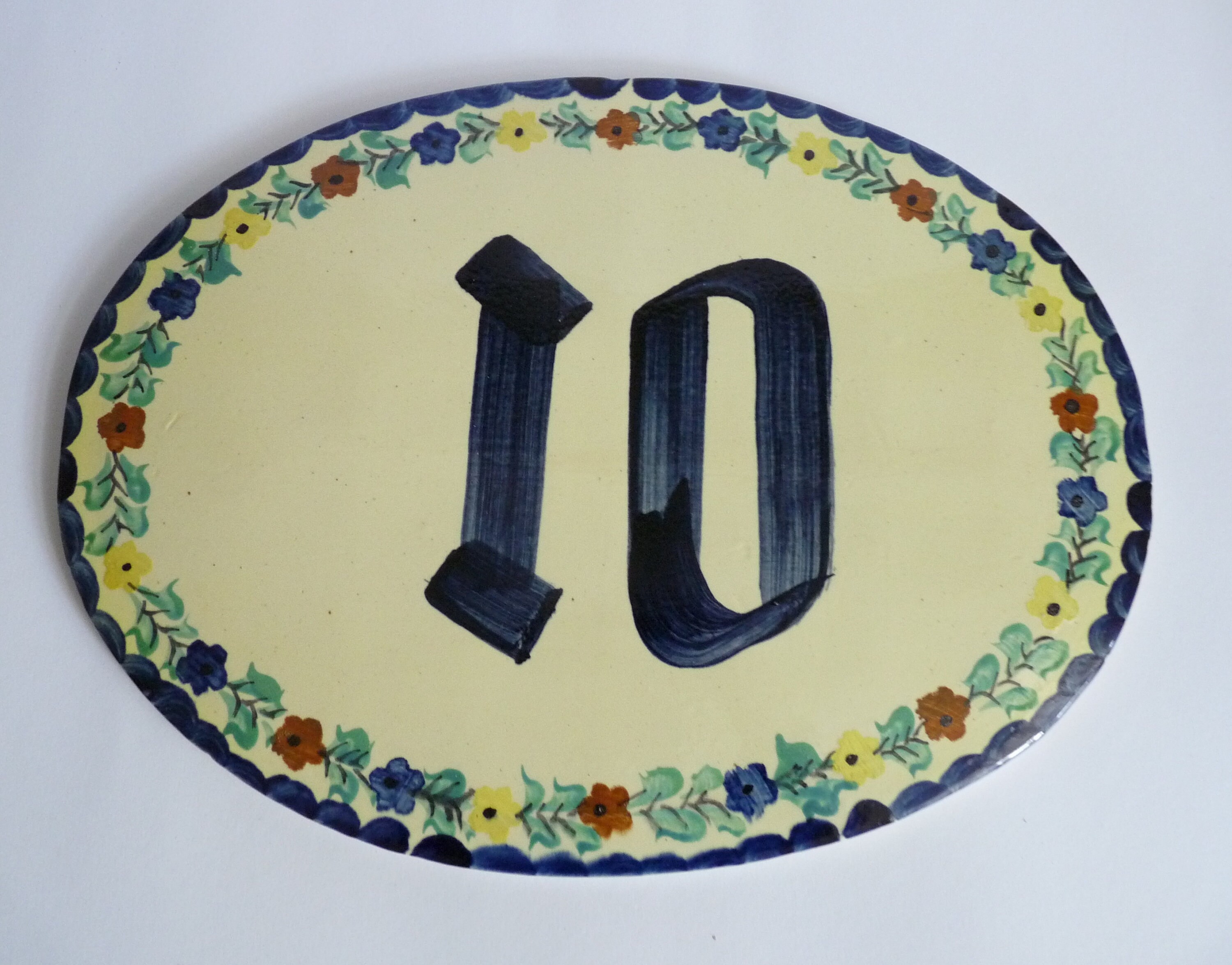 Oval Ceramic House Numbers Signs Traditional Ceramic House | Etsy