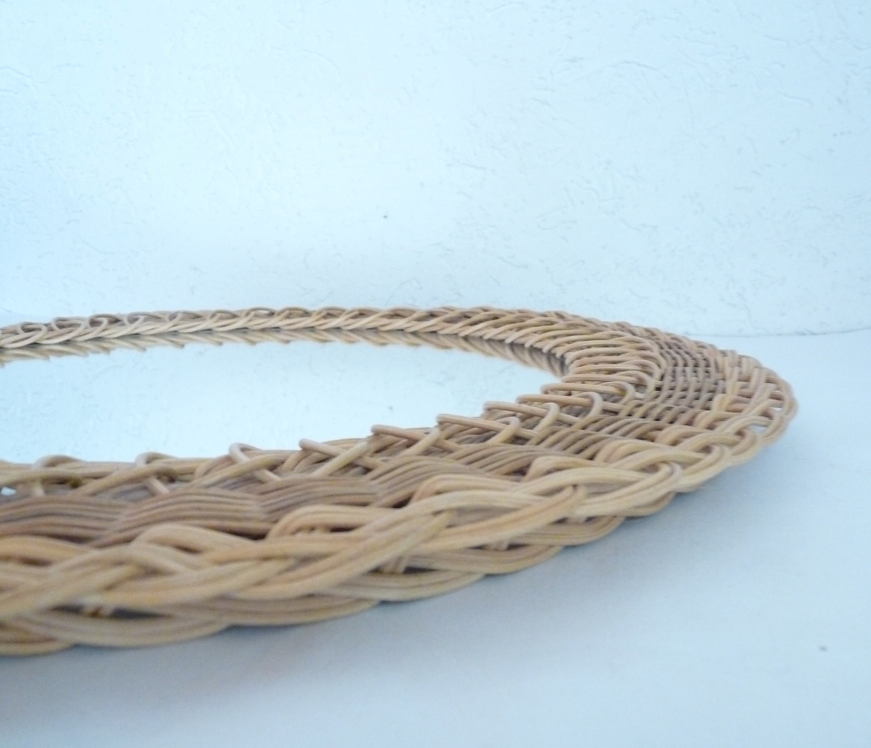 Vintage Wall Round Wicker Frame Round Mirror Round Boho | Etsy