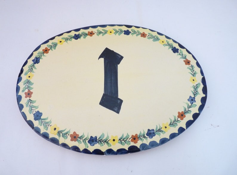 Oval Ceramic House Numbers Signs Traditional Ceramic House - Etsy