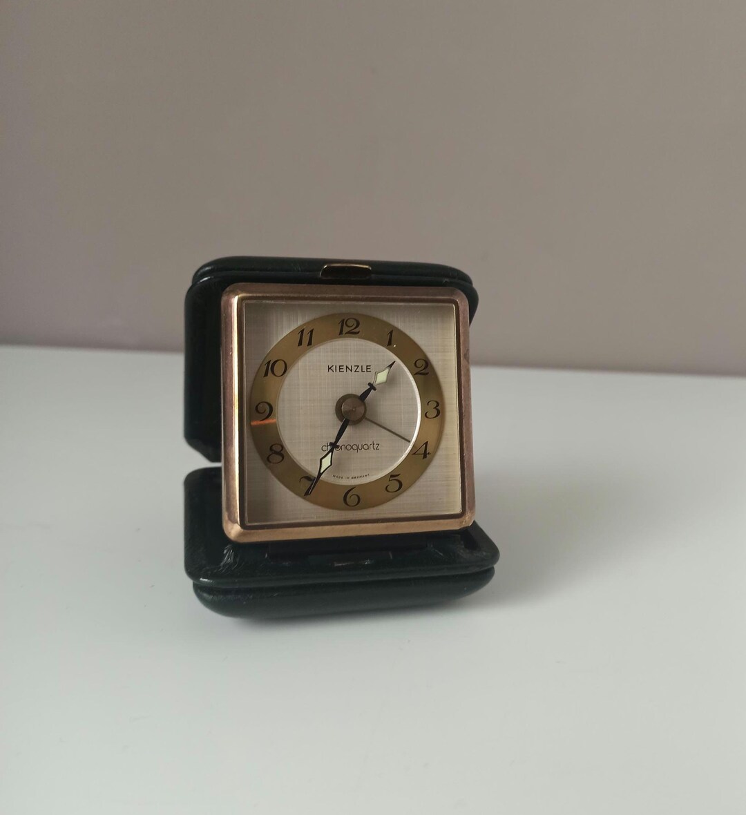 Travel Alarm KIENZLE Folding Clock, 70s Style Desk Clock, Gold Dial ...