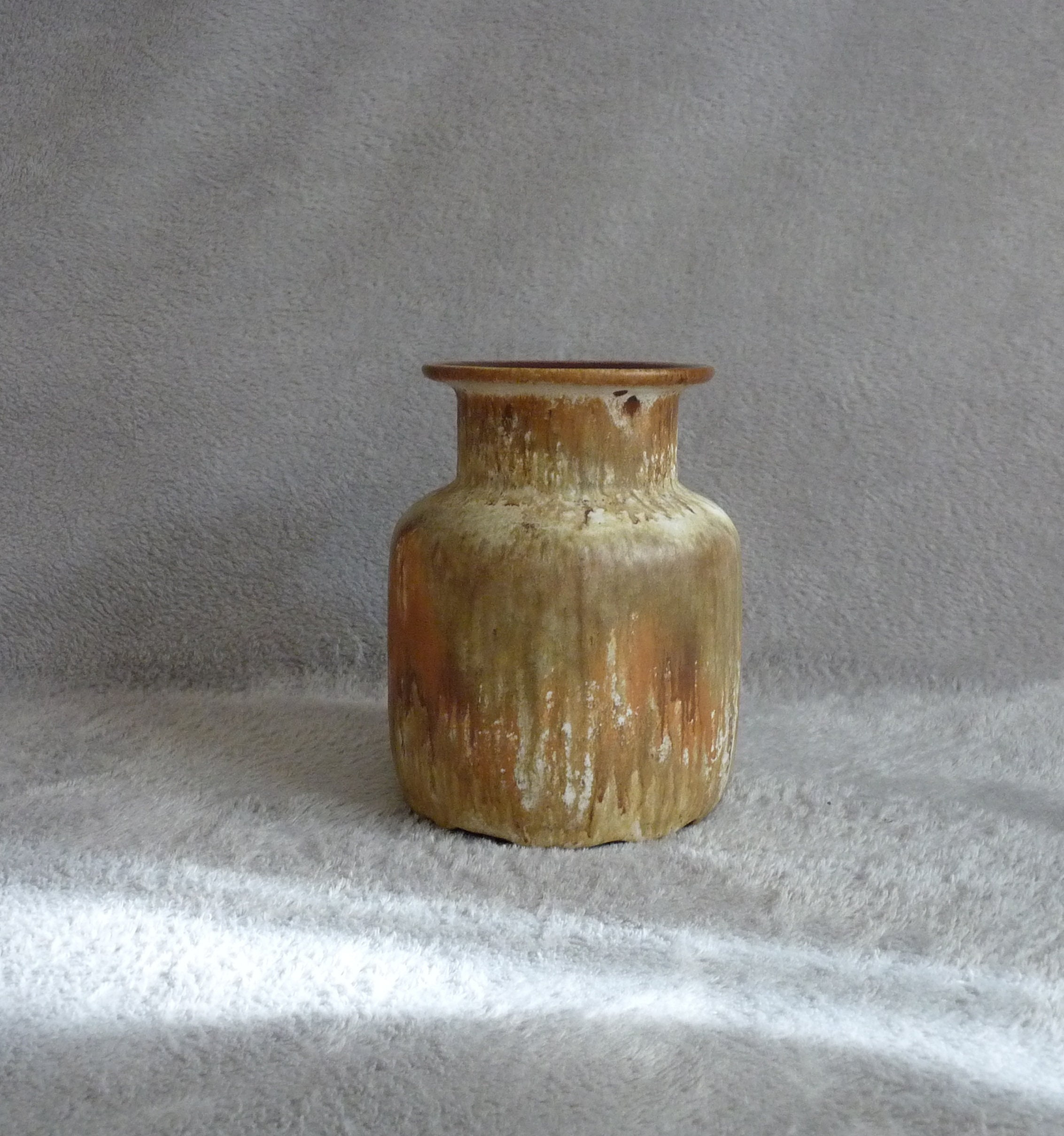 Vintage West Germany Small Brown and Green Textured Flower - Etsy