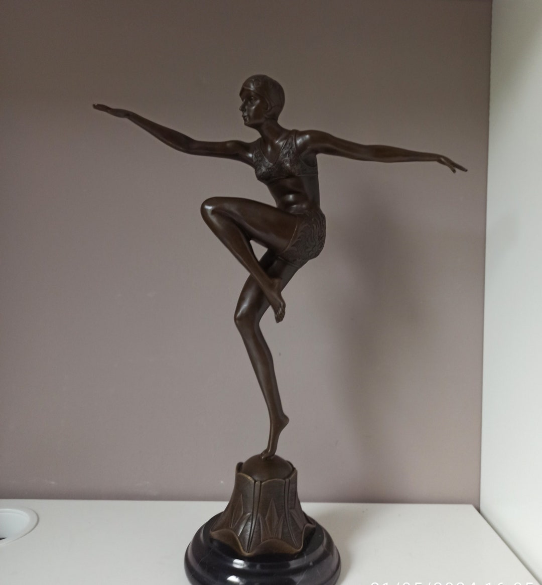 Heavy Bronze Dancer Sclupture After Ferdinand Preiss /1882-1943/, Art ...