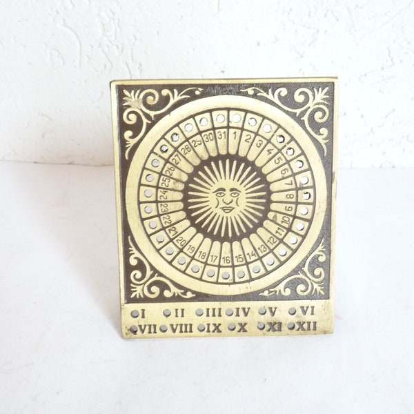 Brass Perpetual Calendar - Etsy