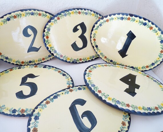 Oval Ceramic House Numbers Signs Traditional Ceramic House | Etsy