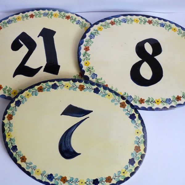 Ceramic House Numbers - Etsy