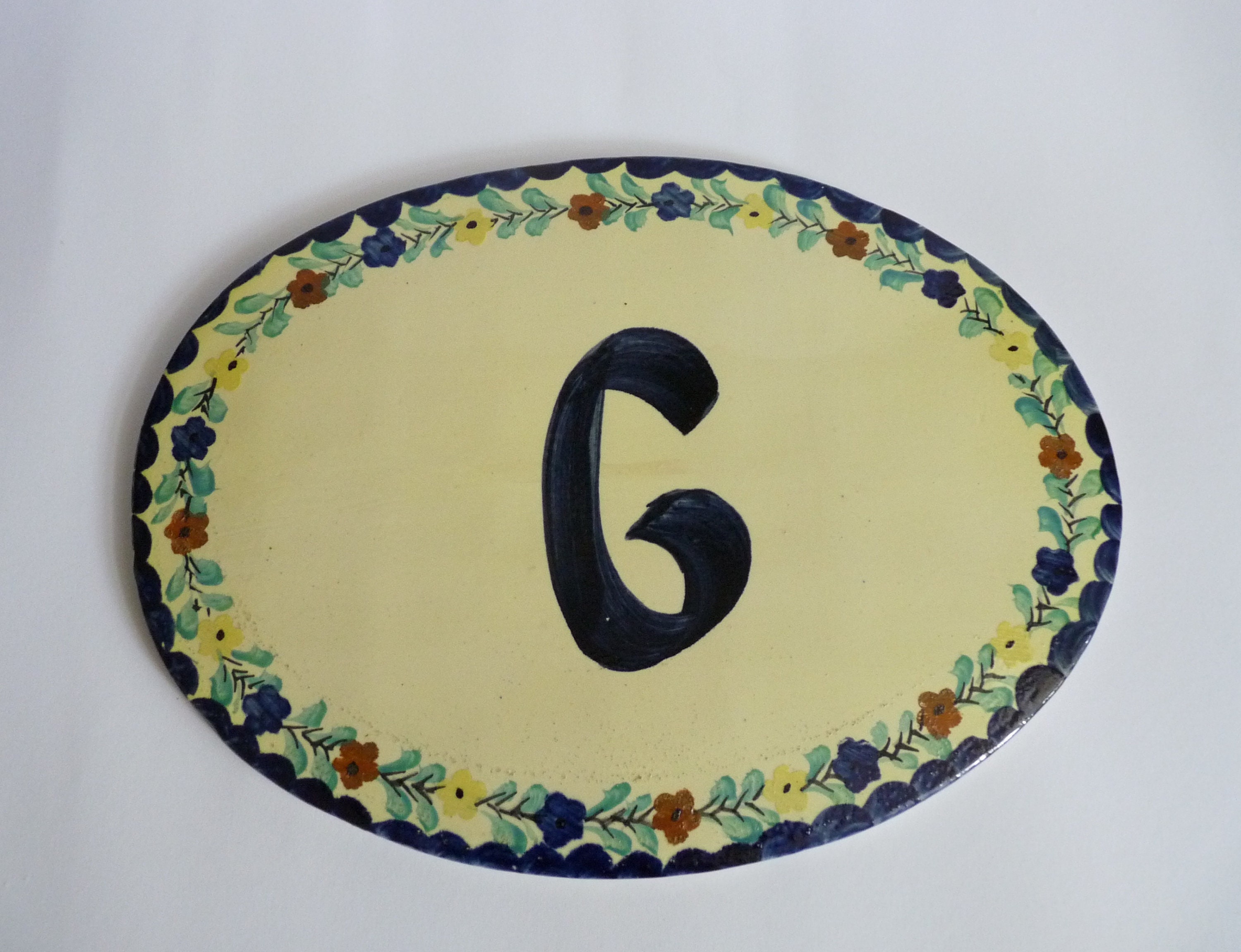 Oval Ceramic House Numbers Signs Traditional Ceramic House | Etsy