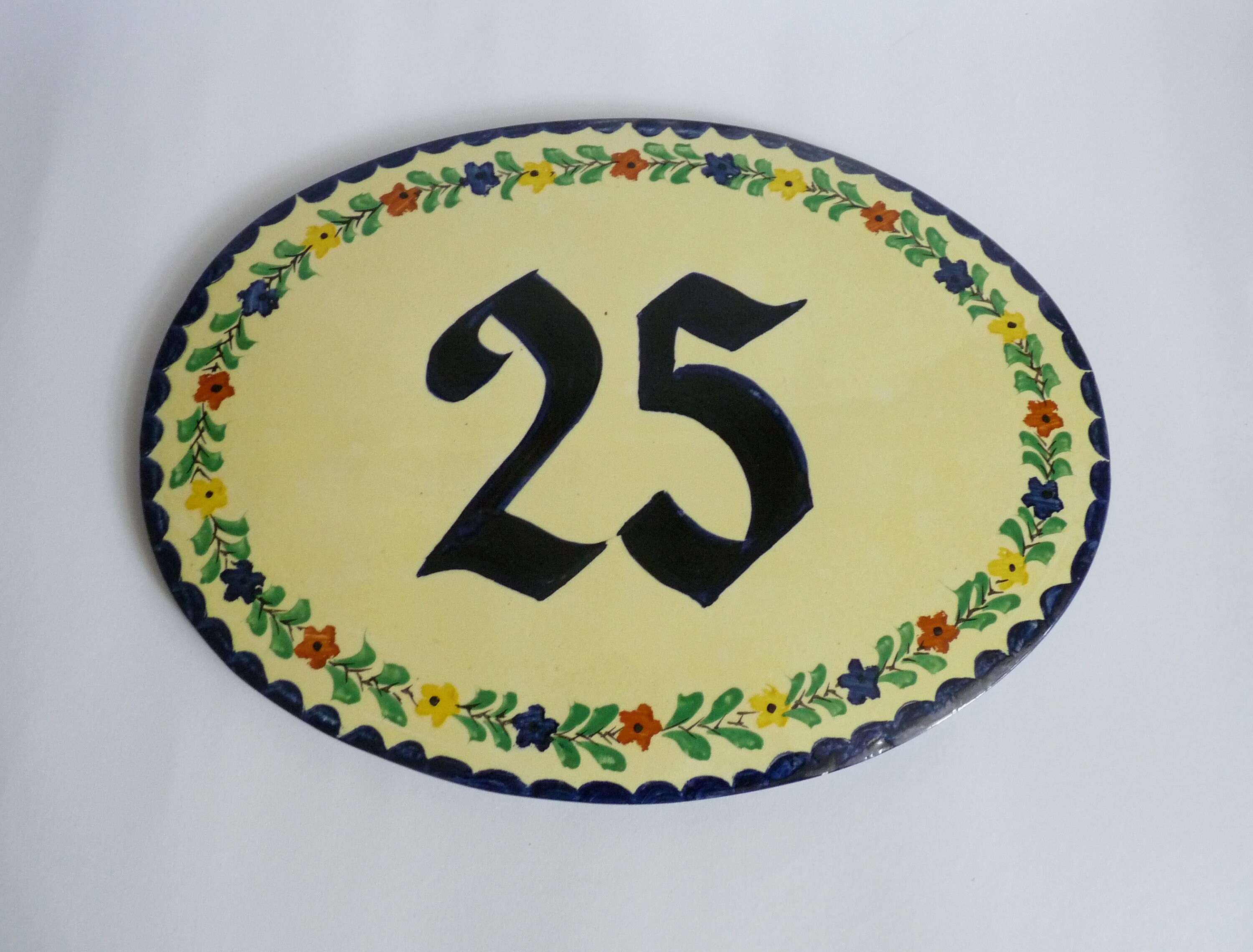 Oval Ceramic House Numbers Signs, Traditional Ceramic House Number ...