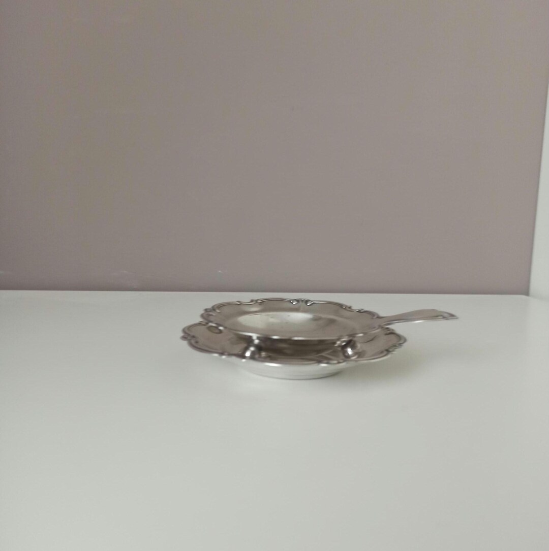 Vintage Wellner Silver Plated Tea Strainer and Drip Bowl, Cutlery, Tea ...