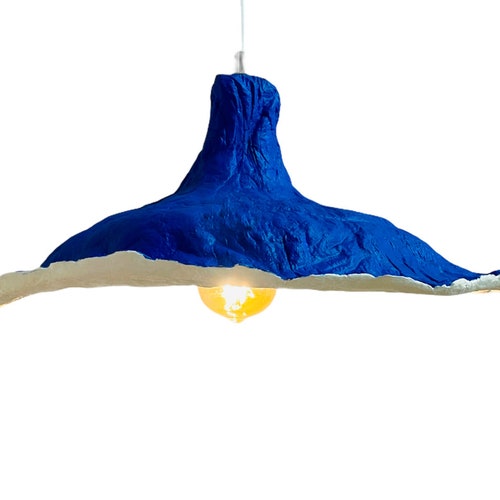 Unique Pendant Paper Mache Light for Kitchen Island - Etsy