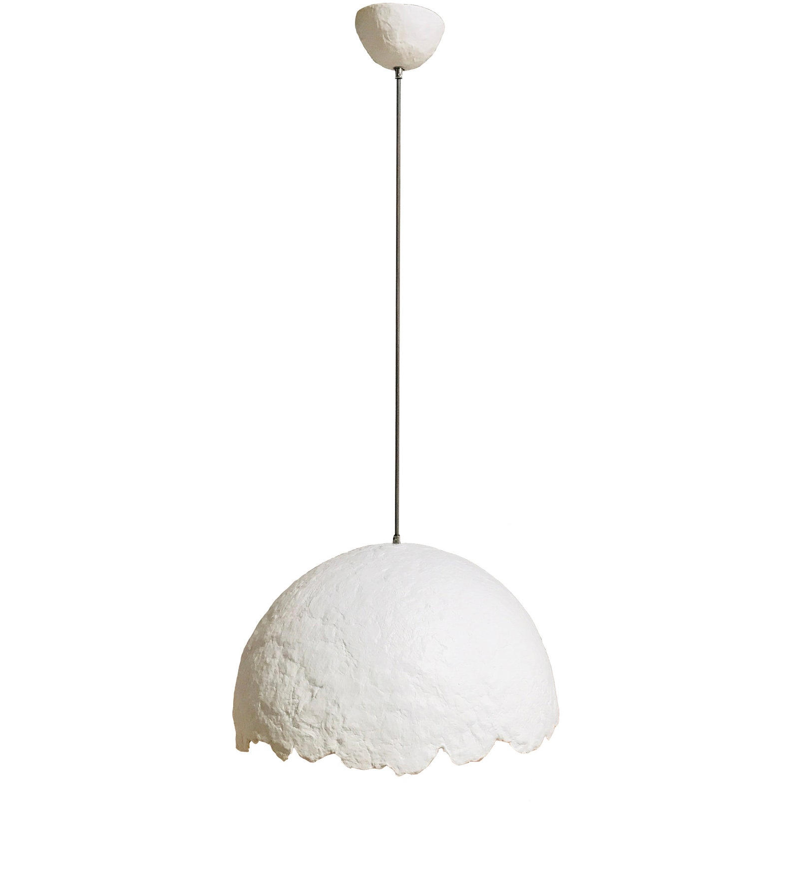 Paper Mache Lamp Sphere Industrial Ball Pendant Modern Light Design Eco ...