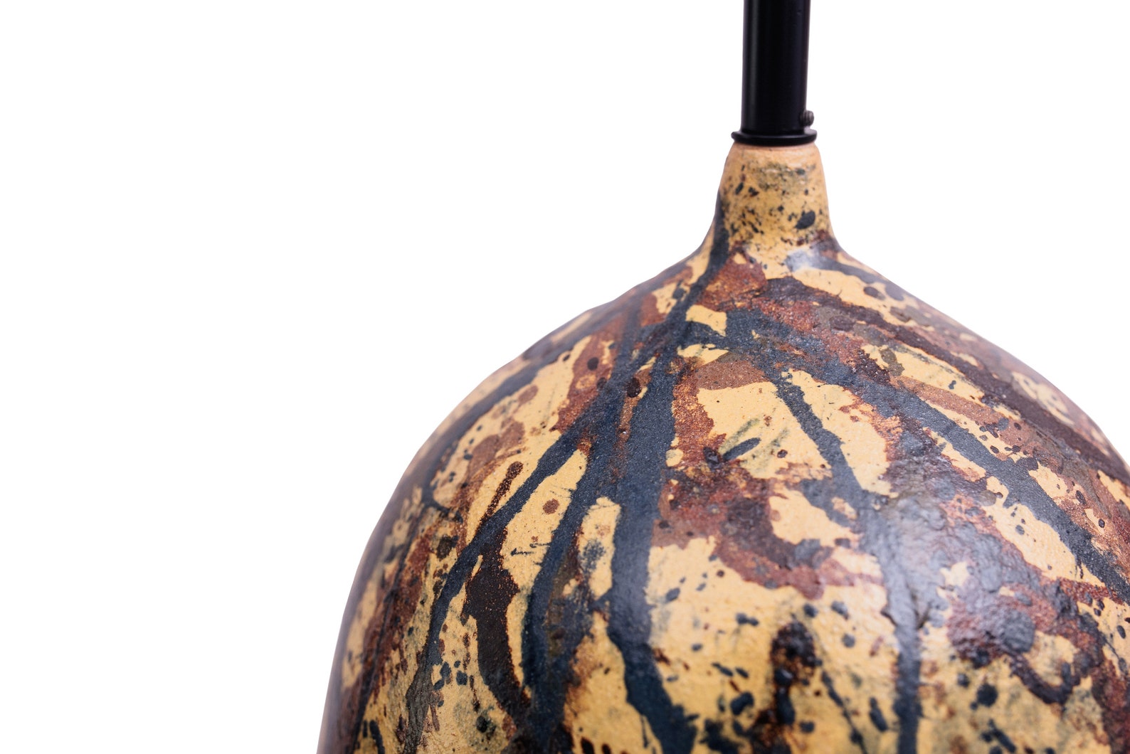 Pendant Lamp, Bell Shape, Abstract Lampshade, Suspension Clay Light for ...