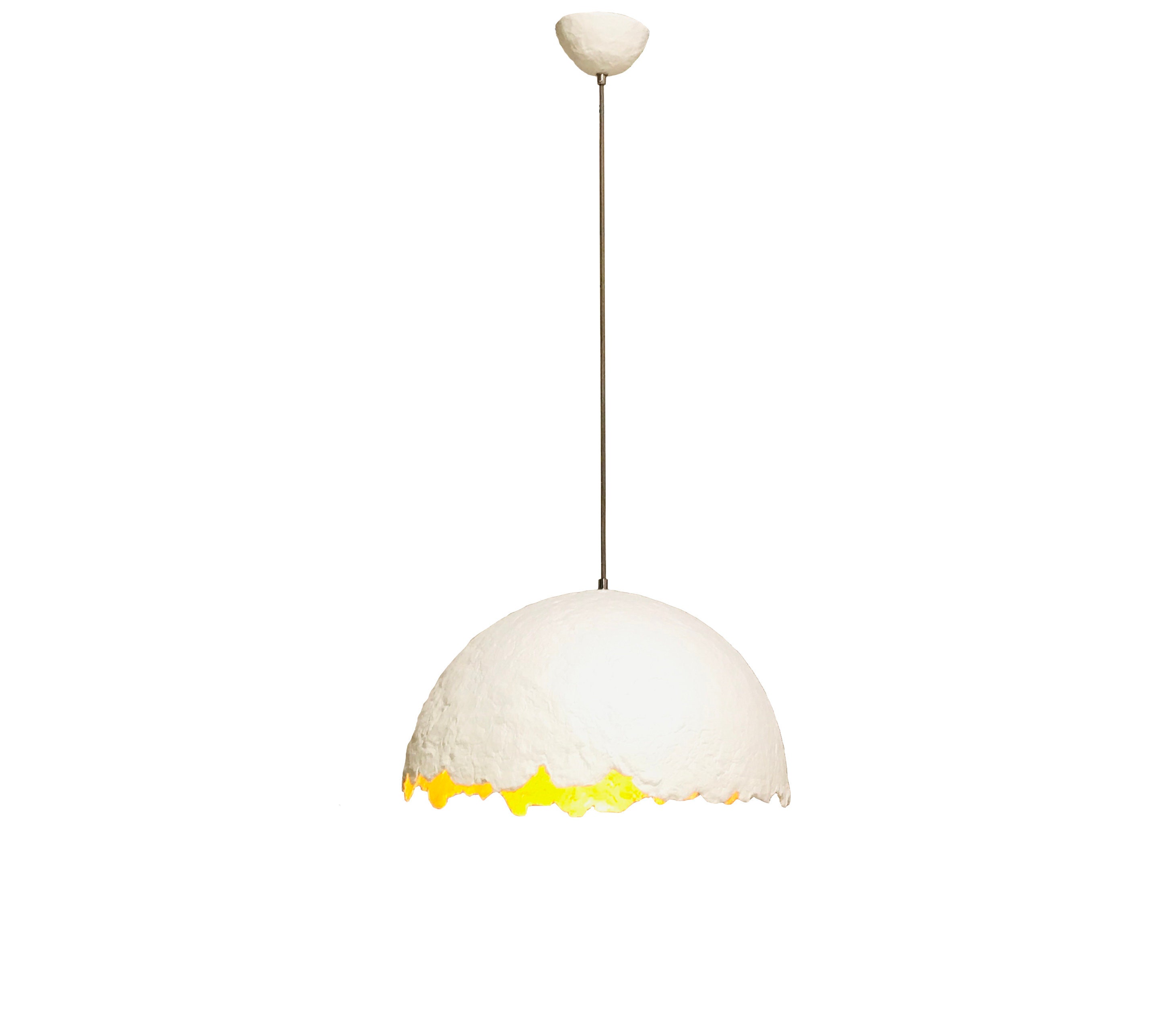 Paper Mache Lamp Sphere Industrial Ball Pendant Modern Light Design Eco ...