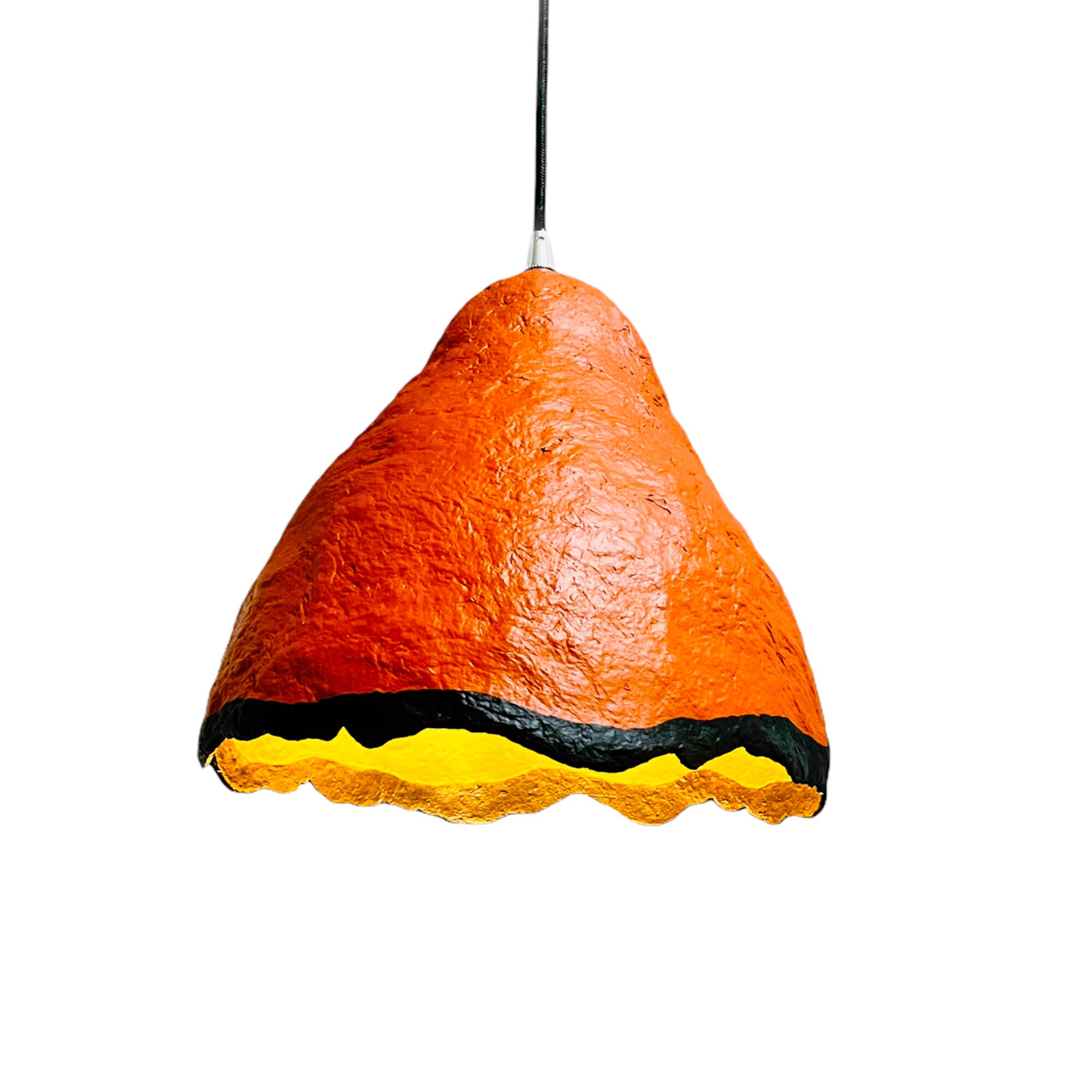 Paper Mache Pendant Lamp - Etsy