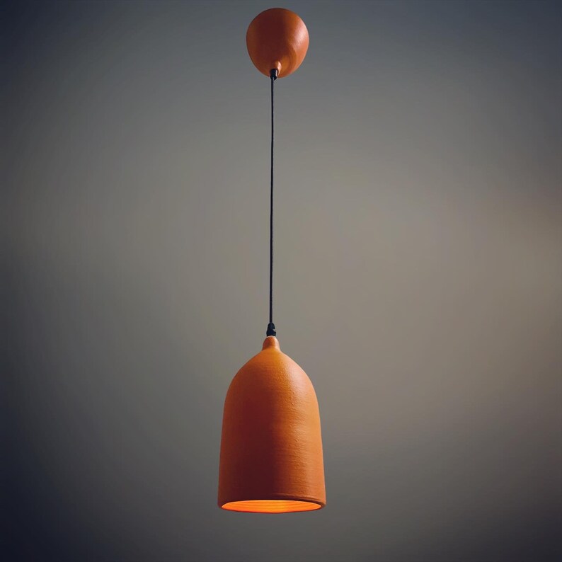 Ceramic light fixture for kitchen island bell shape | Etsy