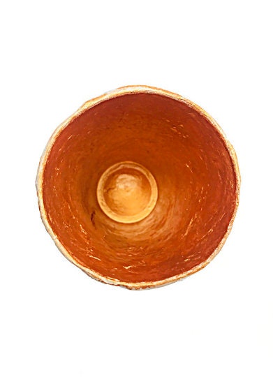 Paper Mache Pen Holder Handpainted Abstraction Print Cup for - Etsy